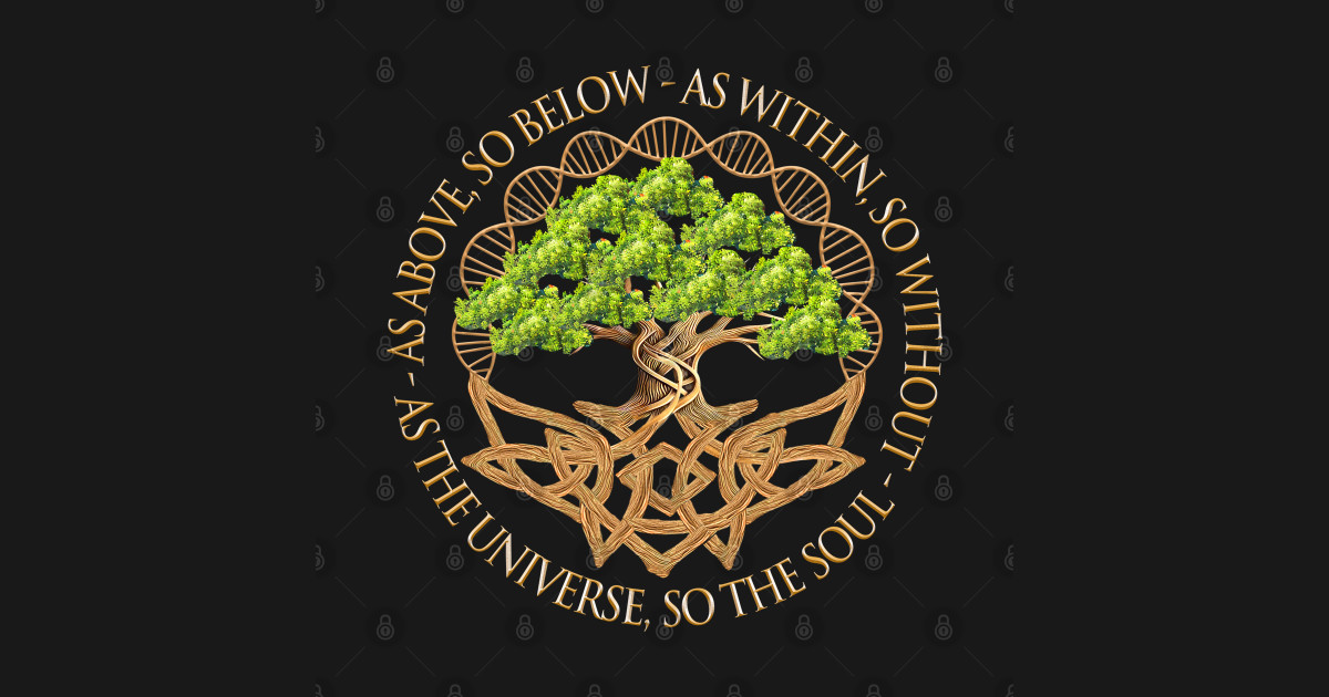 As Above, So Below - Tree of Life - Yggdrasill - T-Shirt | TeePublic