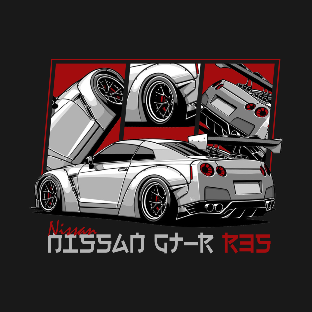 Nissan GTR R35, GT-R, JDM Car - Nissan Gtr - T-Shirt | TeePublic