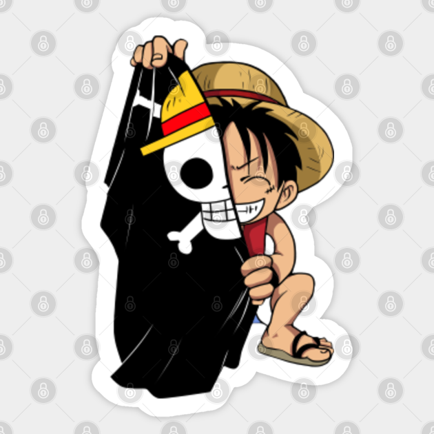Monkey D Luffy Flag Apparel - Monkey D Luffy - Sticker | TeePublic