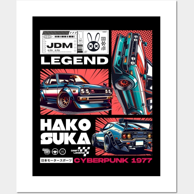 Retro Comic Book Hakosuka JDM Japanese Cyberpunk - Jdm - Posters and ...
