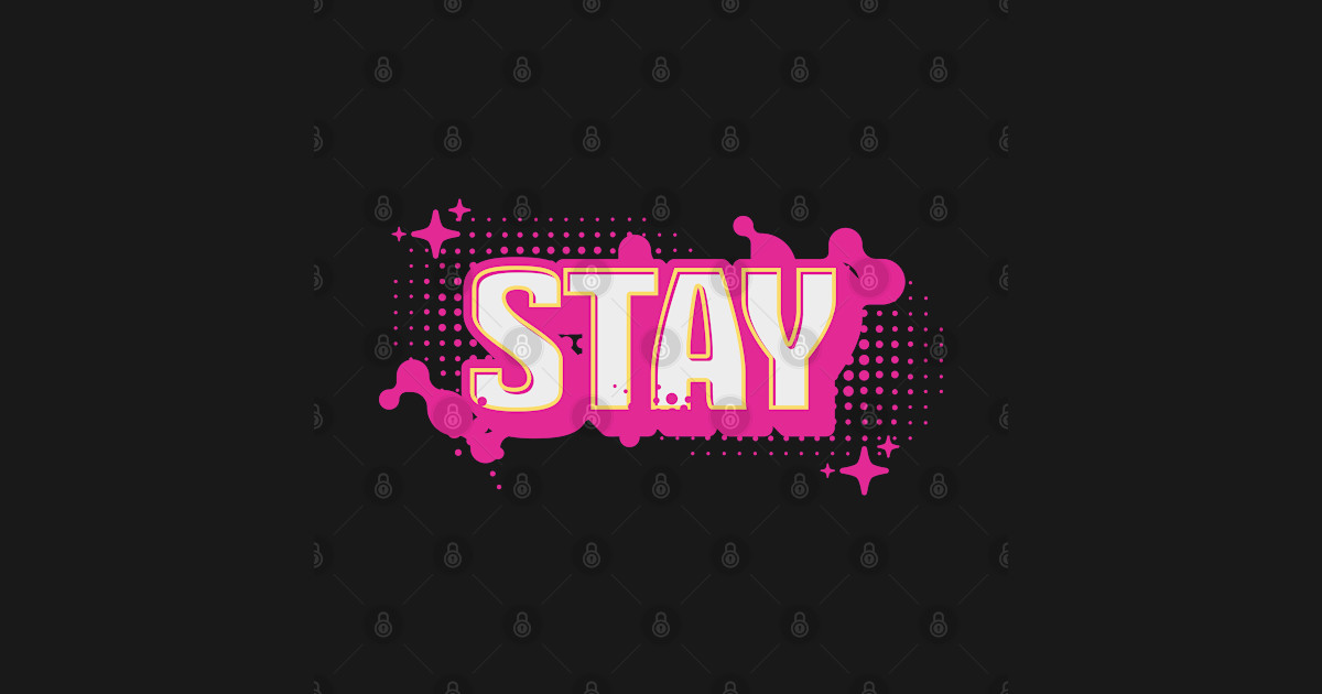Stray kids skz stay typography text kpop Morcaworks - Stay - T-Shirt ...