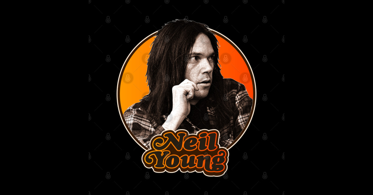 Neil Young Caricature - Neil Young - Sticker | TeePublic