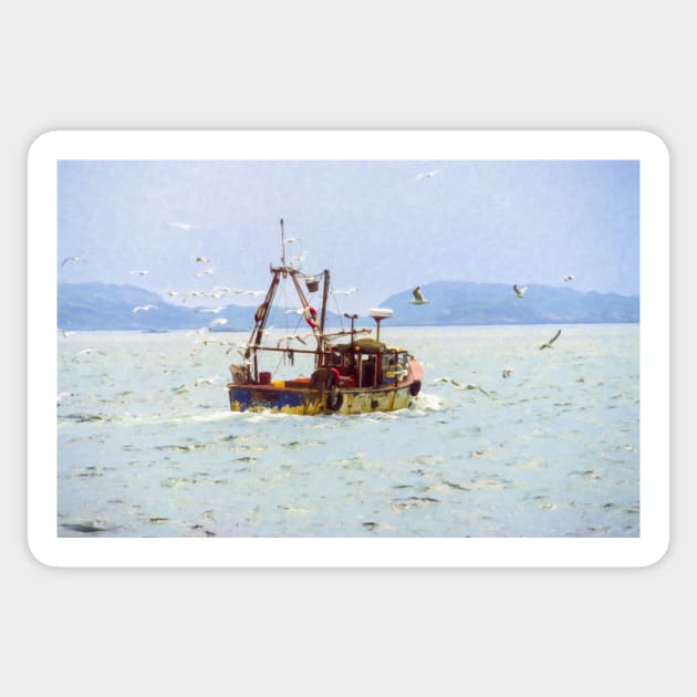 Small Fishing Boat - Argyll And Bute - Sticker | TeePublic