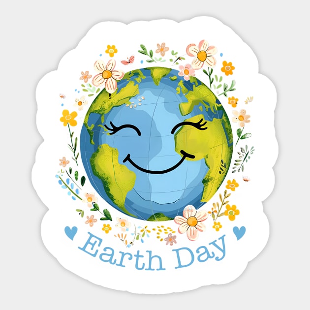 Happy Earth Day Girls - Earth Day - Sticker | TeePublic
