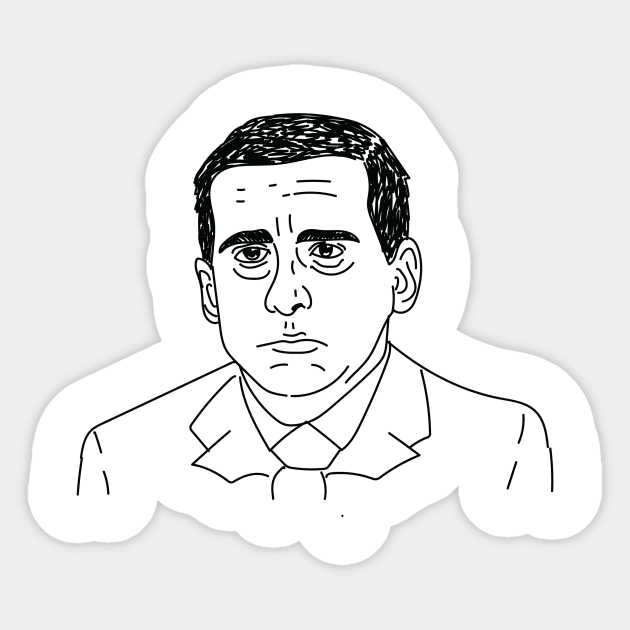 Grumpy Michael Scott - Michael Scott - Sticker | TeePublic