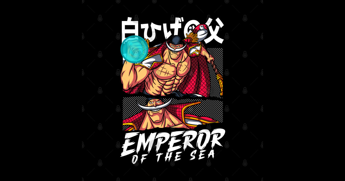 Whitebeard The Emperor of the Sea - Pirate - Sticker | TeePublic