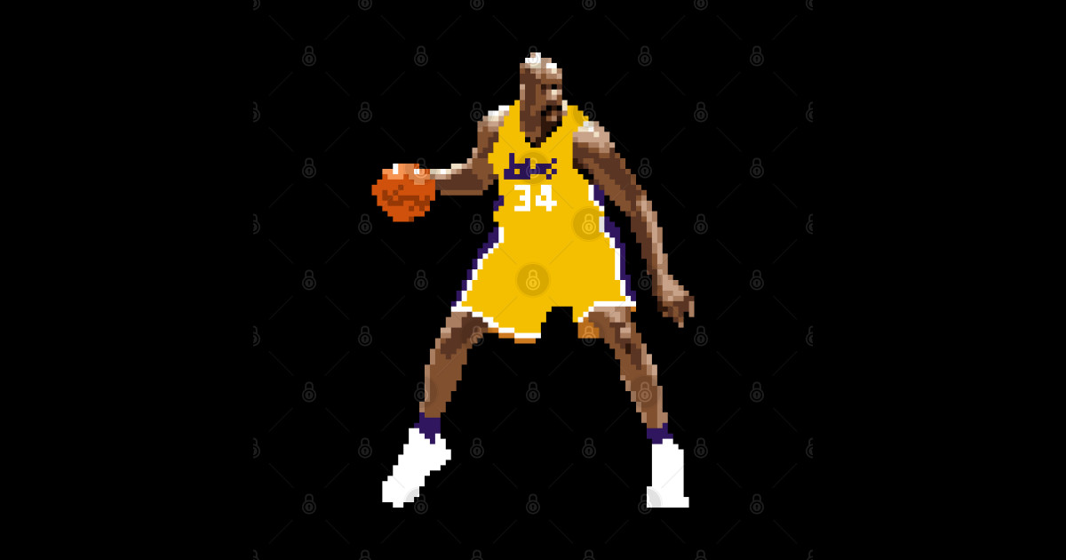 Shaquille O'Neal Pixel Dribble - Shaquille O Neal - Posters and Art Prints | TeePublic