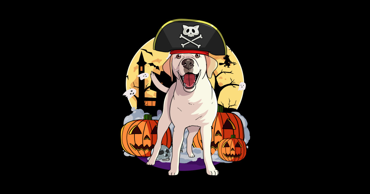 Yellow Labrador Pirate Halloween Pumpkin - Yellow Labrador Retriever ...