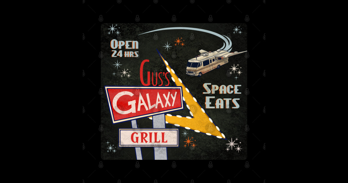 Gus's Galaxy Grill - Spaceballs - Baseball T-Shirt | TeePublic