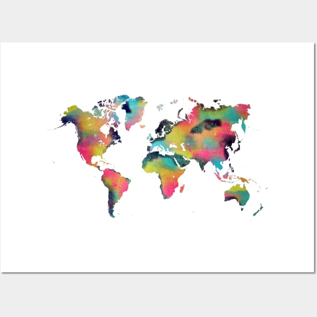 world map pastels - World Map - Posters and Art Prints | TeePublic