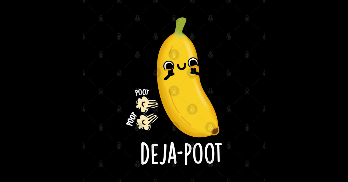 Deja-poot Cute Banana Double Fart Pun - Fart Puns - Tapestry | TeePublic