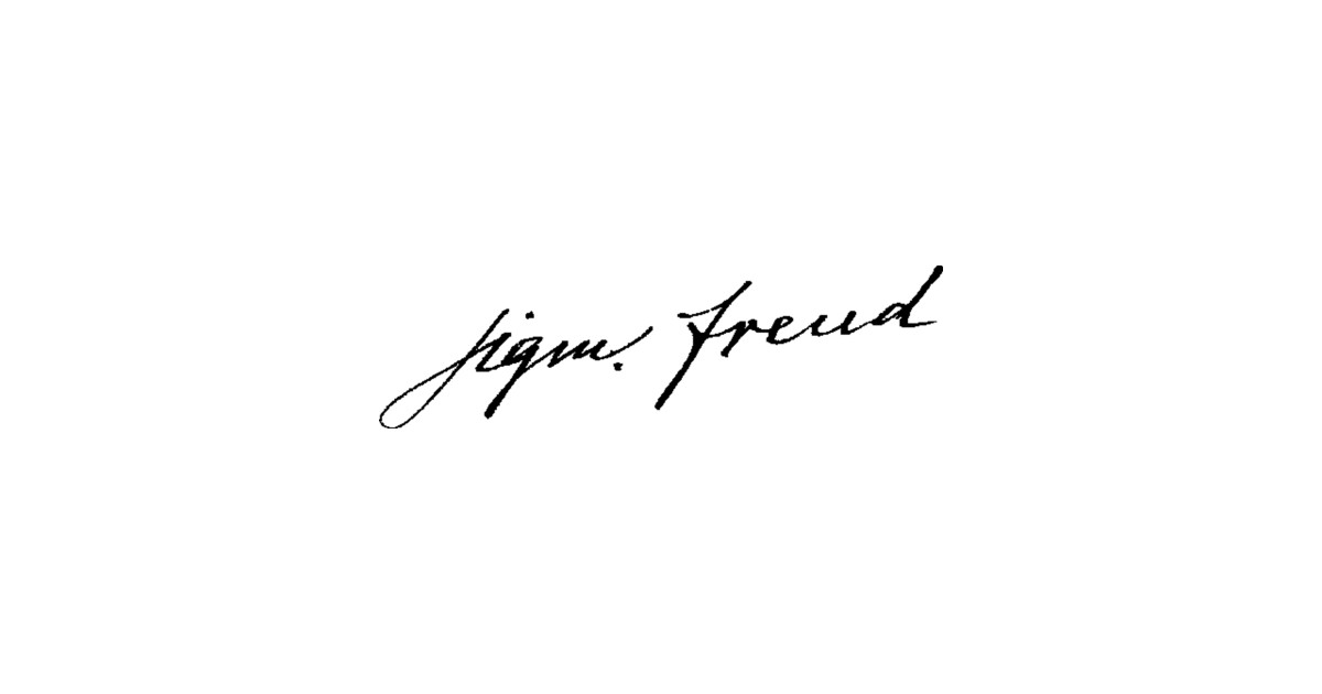 Freud signature - Sigmund Freud - T-Shirt | TeePublic