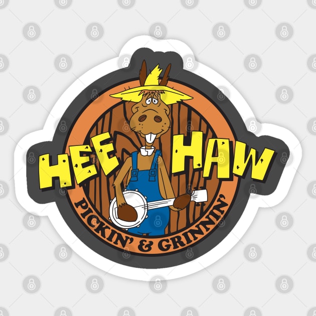 Hee Haw Pickin' & Grinnin' - Hee Haw - Sticker | TeePublic