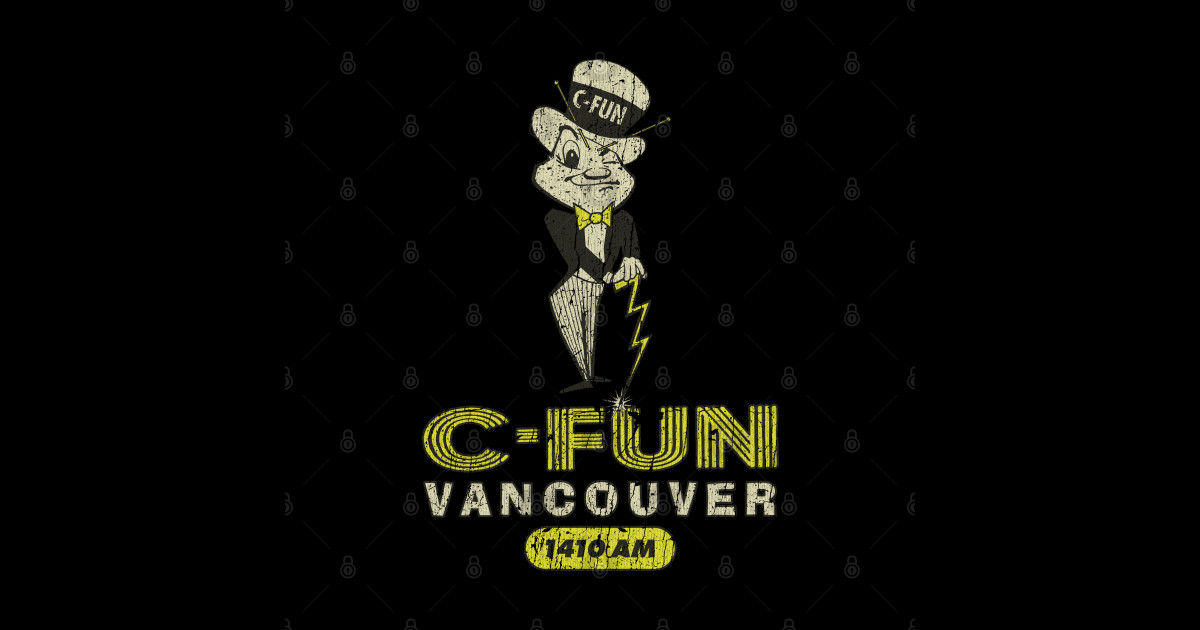 C-FUN Radio Vancouver 1410 AM - Radio - Sticker | TeePublic
