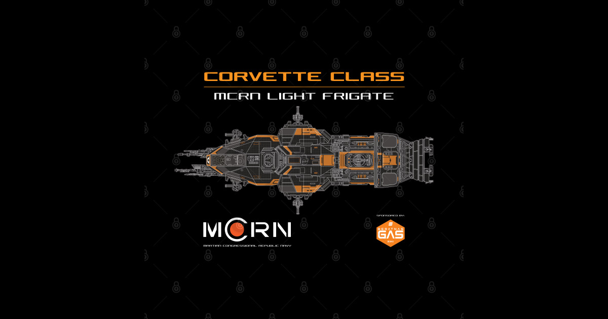 Corvette Class Light Frigate - Rocinante - Sticker | TeePublic