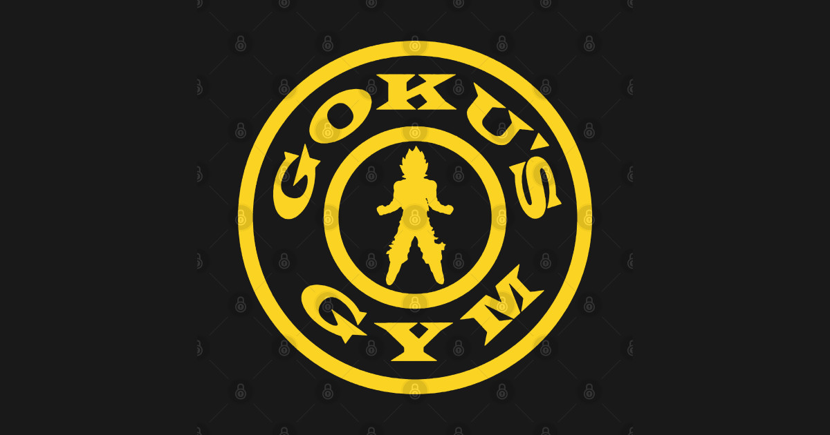 Goku's Gym Golden Silhouette - Goku Gold Gym - T-Shirt | TeePublic