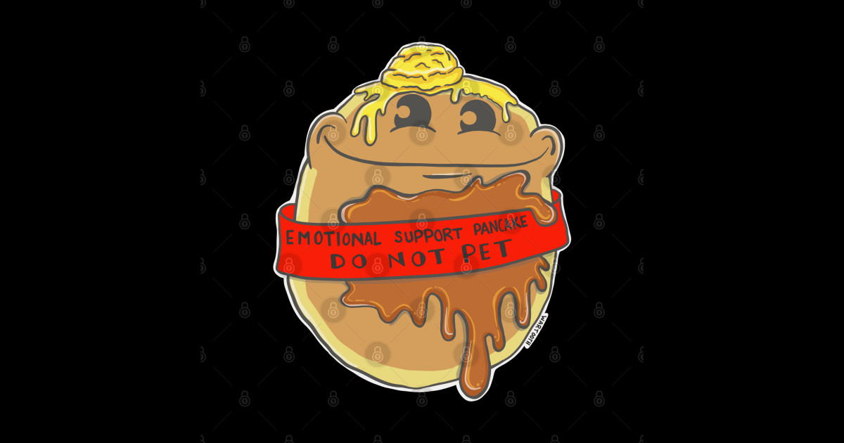 Emotional Support Pancake - Emotional Support Pancake - Pin | TeePublic