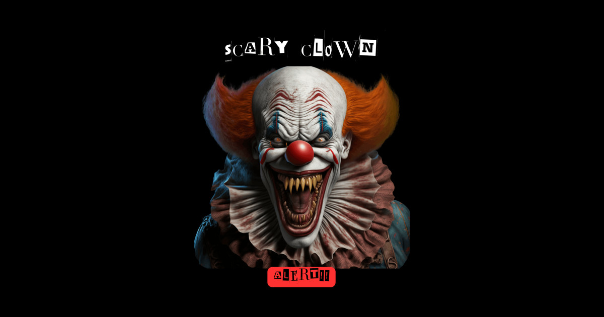 Scary Clown Alert t-shirts, clown t-shirts, t-shirts with clowns ...