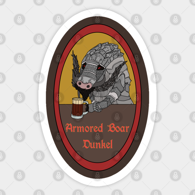 Dark Souls - Armored Boar Dunkel - Dark Souls - Sticker | TeePublic