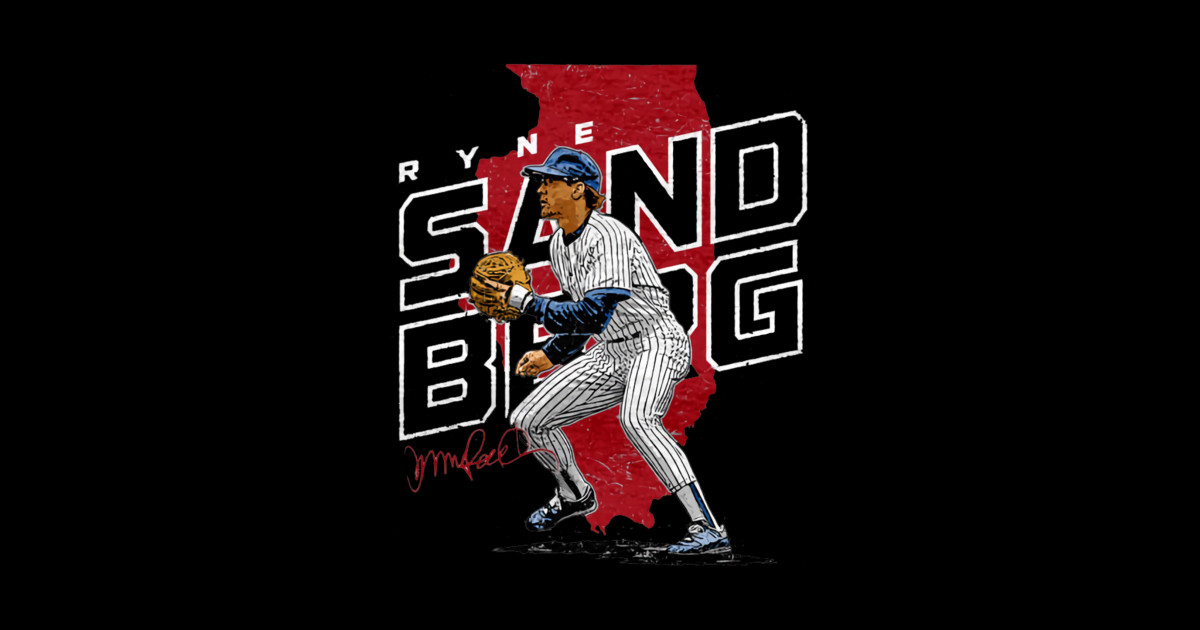 ryne sandberg player map - Baseball Player - Sticker | TeePublic
