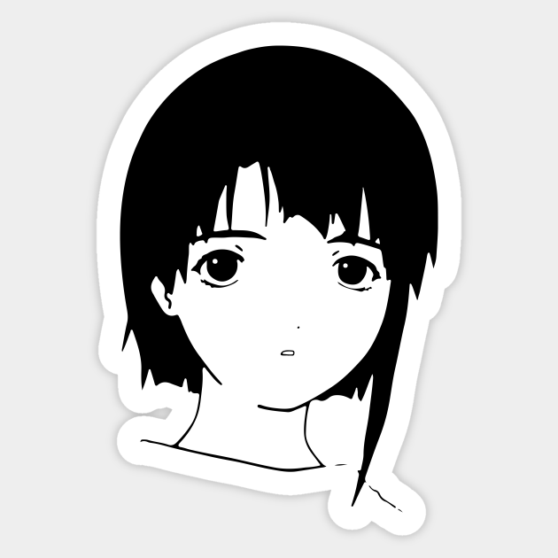 Minimalistic Lain Iwakura - Lain - Sticker | TeePublic