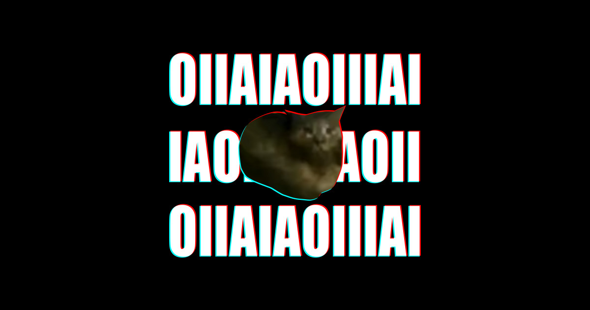 OIIA Spinning Cat Meme - Oiia - Sticker | TeePublic