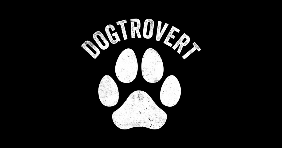 Dog Paw Dogtrovert For Dog Owners And Dog Love - Dog Paw - Sticker ...
