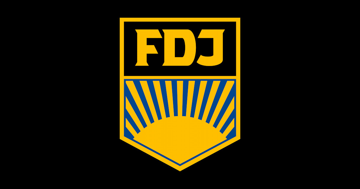 FDJ - Free German Youth Logo - Fdj - Sticker | TeePublic