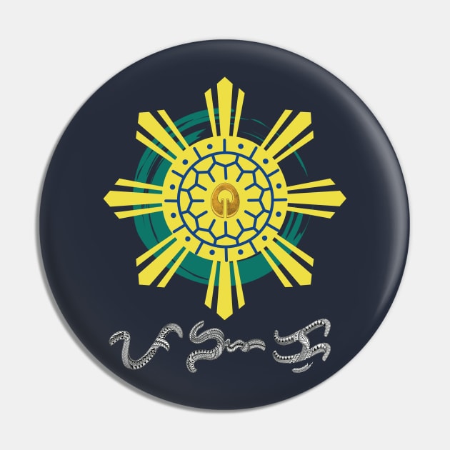 Philippine Sun with Ling-ling-O Amulet / Baybayin word Pangako (Promise ...