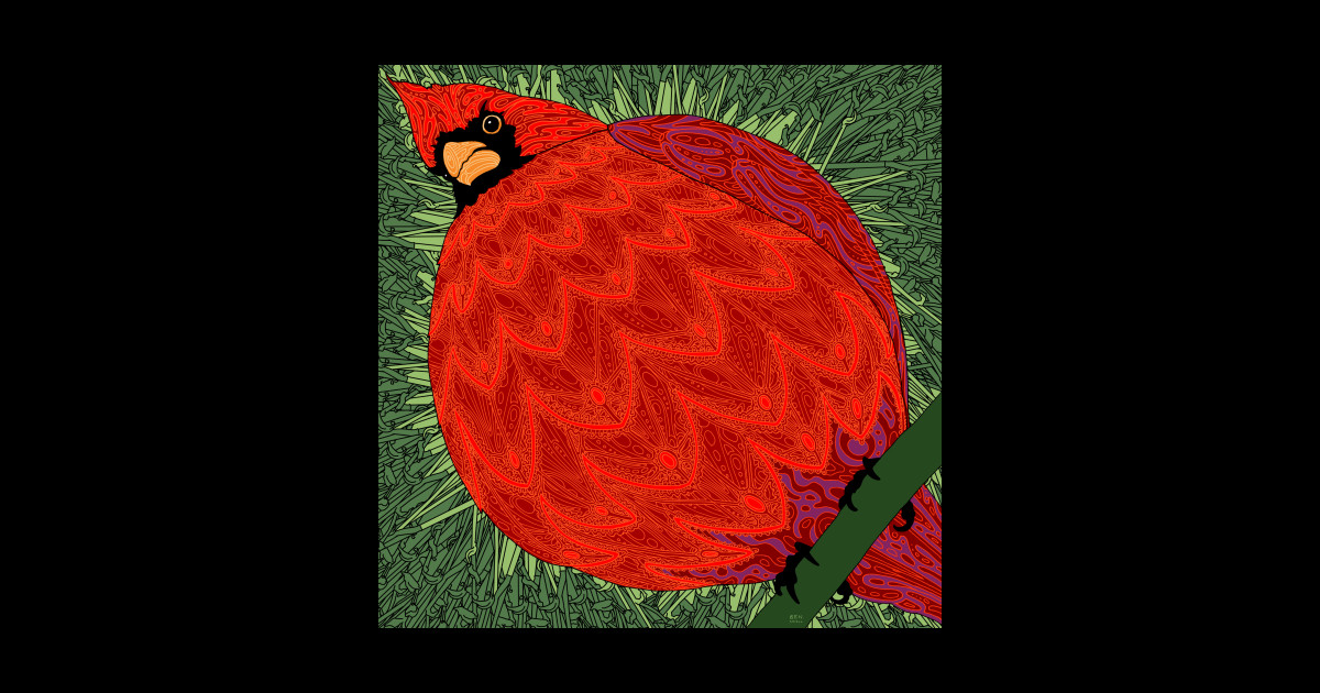 Fat Judging Cardinal - Cardinal - Sticker | TeePublic