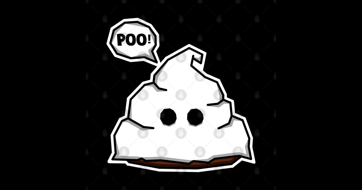 Halloween Spooky Dookie - Cute Poo in a Ghost Costume - Poop - Poop ...