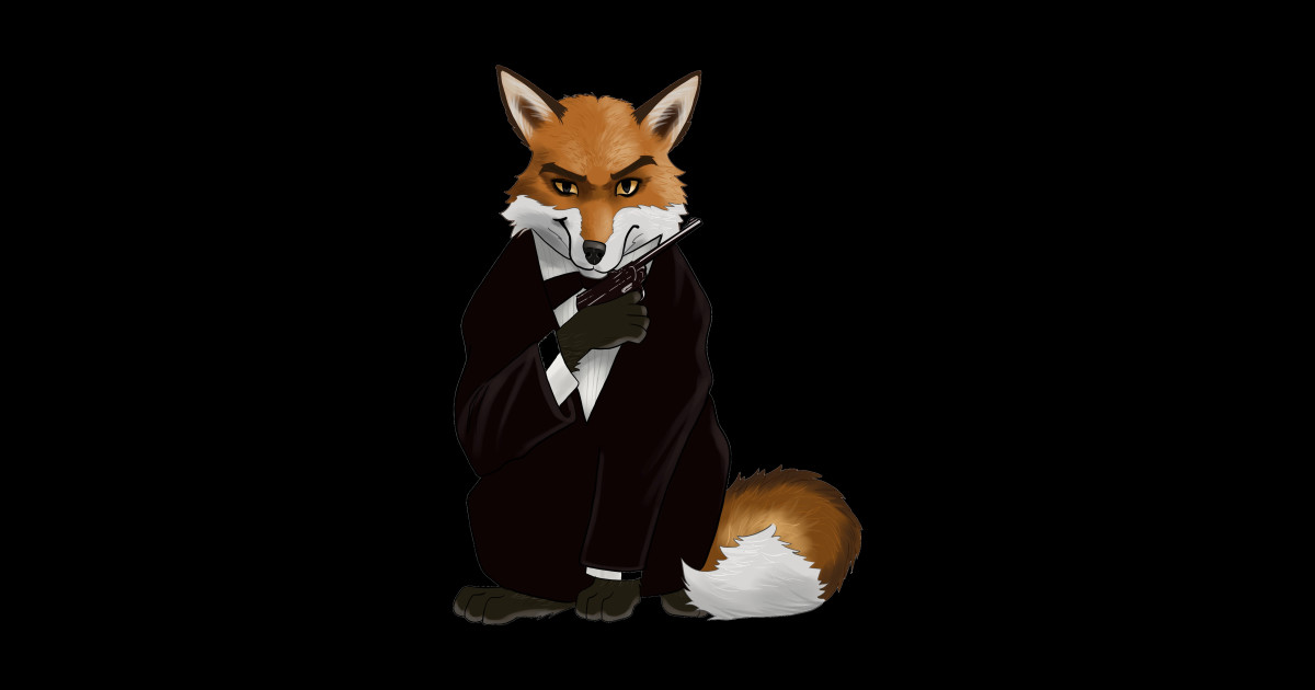 Agent Double O Sly Fox - James Bond - Sticker | TeePublic