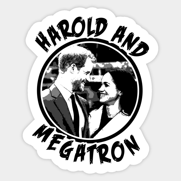 Harold and Megatron - Harold And Megatron - Sticker | TeePublic