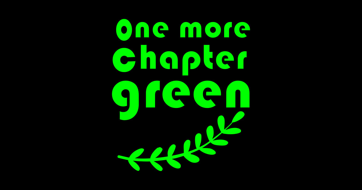 one more chapter green - One More Chapter Green - Sticker | TeePublic