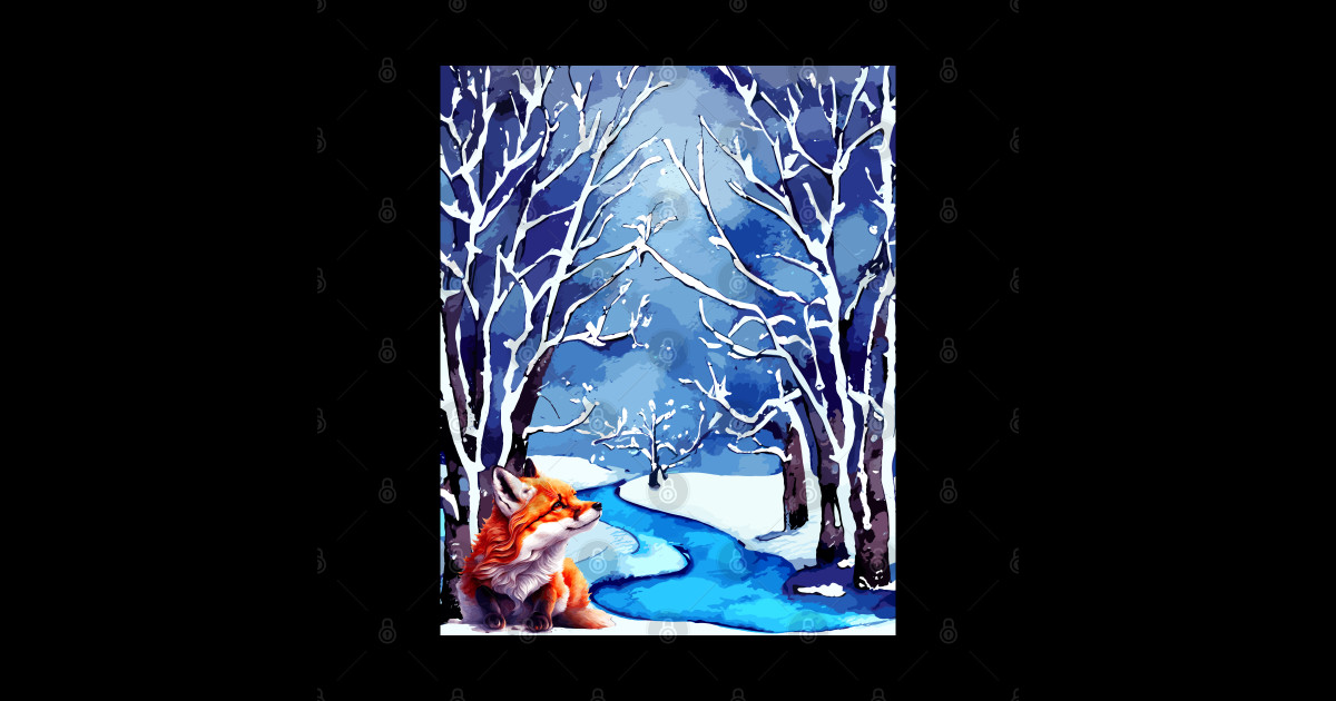 Winter fox, red foxes - Red Foxes - Sticker | TeePublic