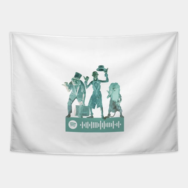 Grim Grinning Ghosts Spotify QR Code - Qr Code - Tapestry | TeePublic