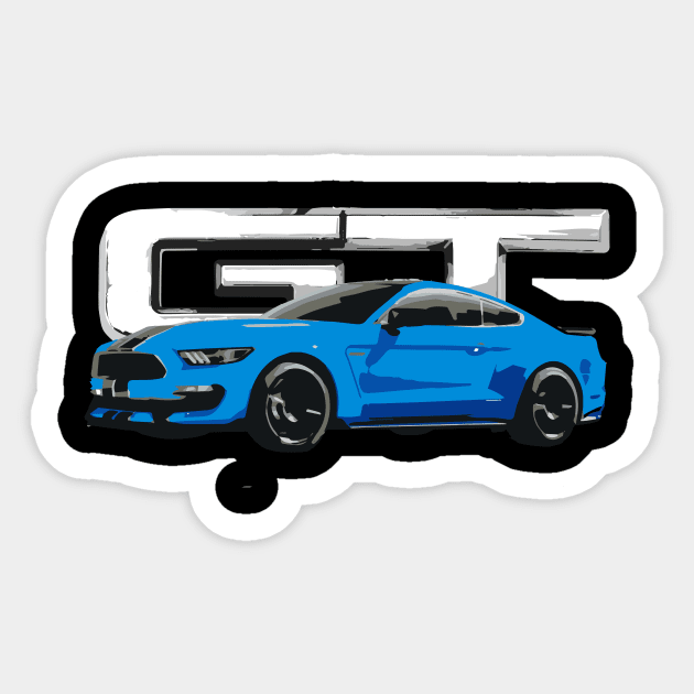GT Mustang Grabber Blue - Ford Mustang - Sticker | TeePublic