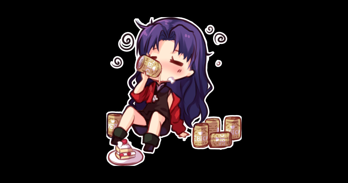 A good drink - Misato - Sticker | TeePublic