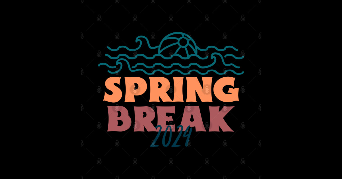 Spring Break 2024 Beach Ball - Spring Break - Sticker | TeePublic