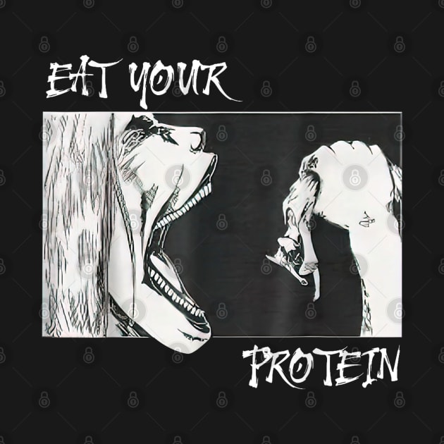 Eat Your Protein, Anime Gym, Pump, Bodybuilding, Fitness - Workout - T ...