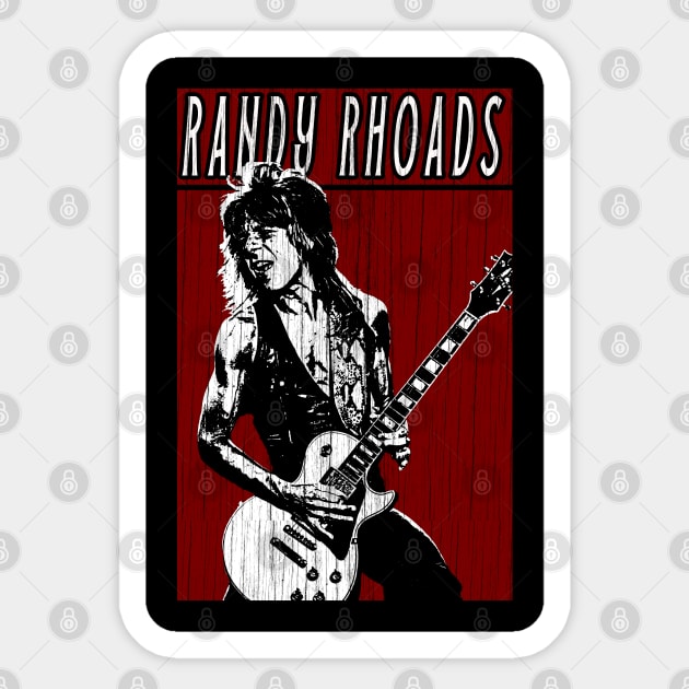 Retro Vintage Randy Rhoads - Randy Rhoads - Sticker | TeePublic
