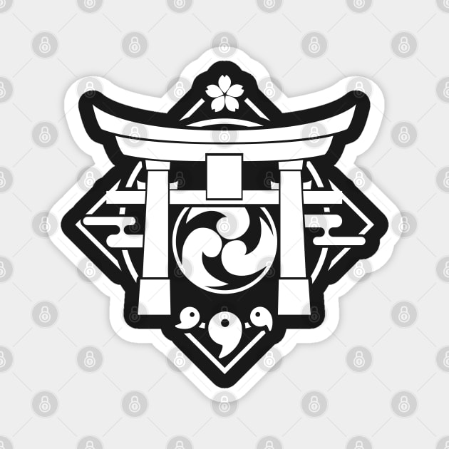 Genshin Impact Inazuma Emblem - White Version - Genshin Impact - Magnet ...