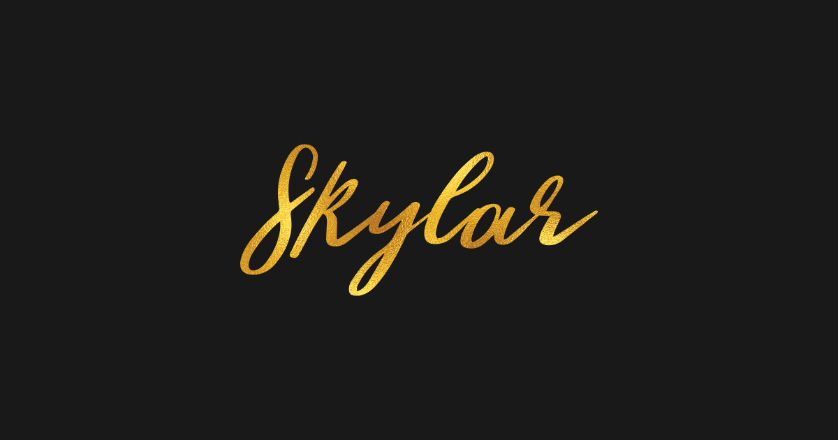 Skylar Name Hand Lettering in Faux Gold Letters - Skylar - T-Shirt ...