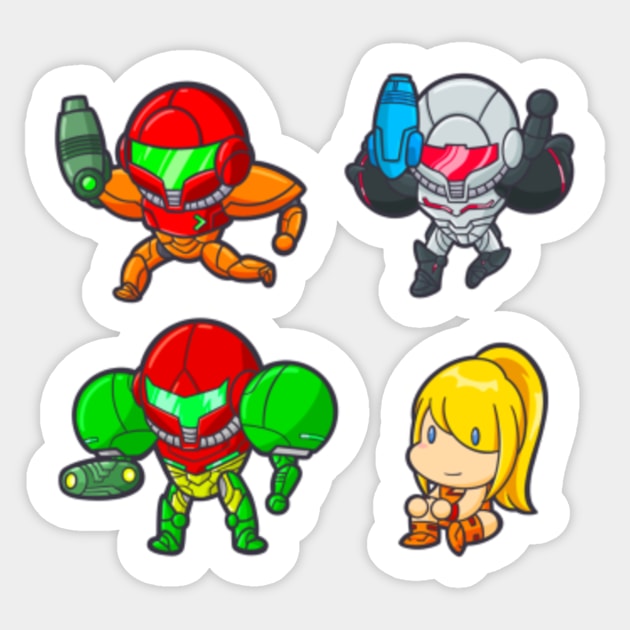 Chibi Metroid (Pack 2) - Samus Aran - Sticker | TeePublic