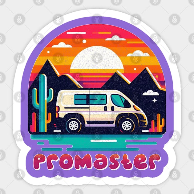 Promaster Van sunset - Camper Conversion - Sticker | TeePublic