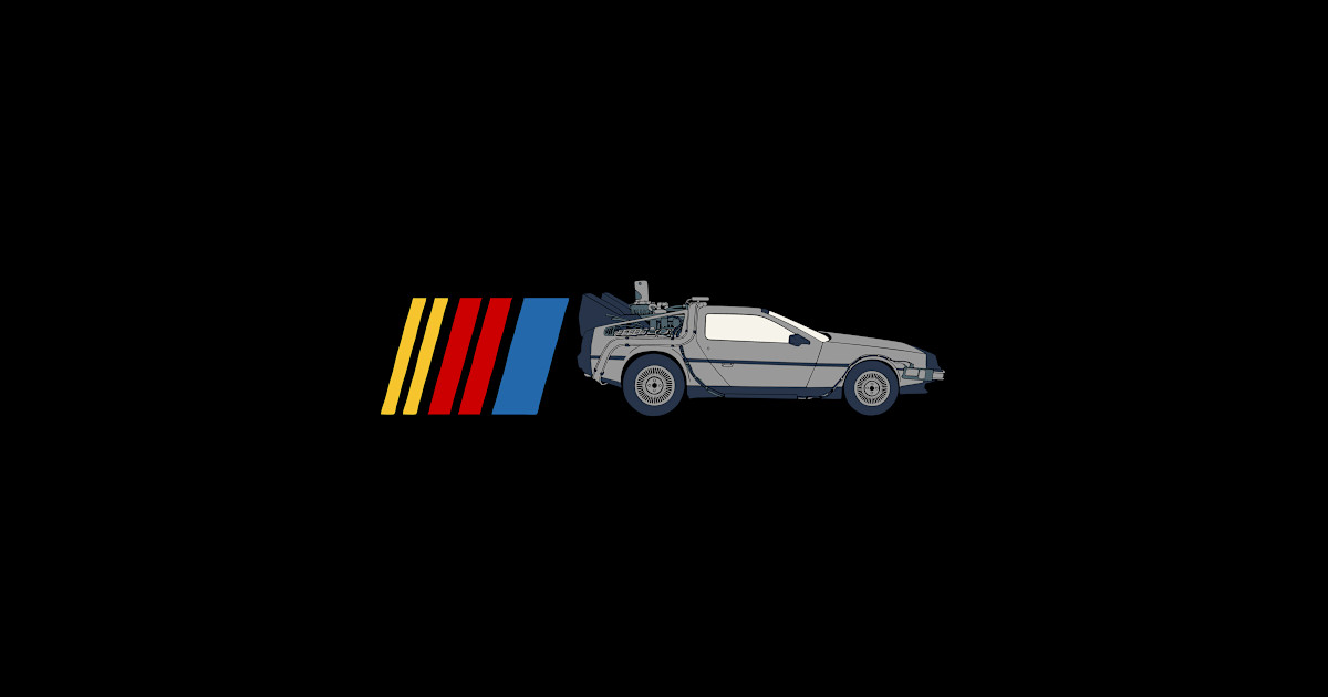 Time machine - Delorean - Sticker | TeePublic