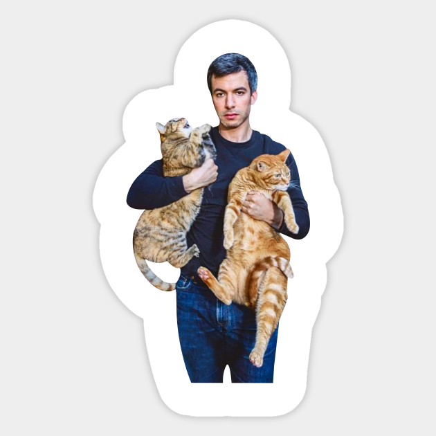 Nathan Fielder And His Cats - Nathan Fielder Nathan For You - Sticker ...