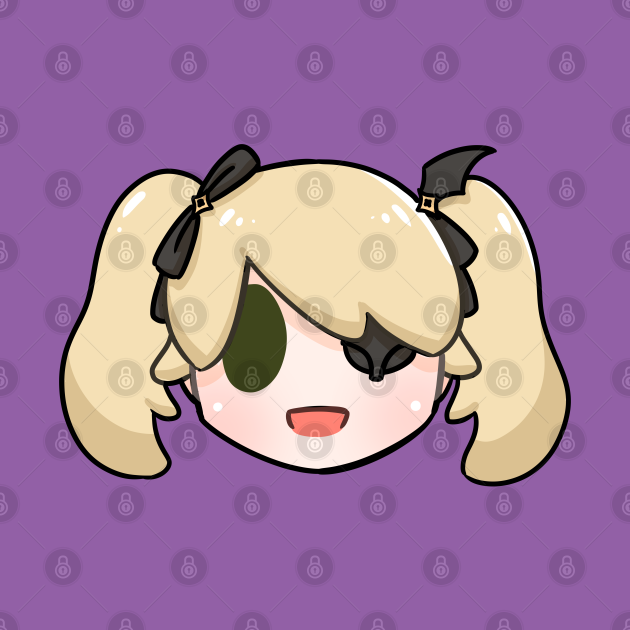 Genshin Impact Fischl chibi head - Fischl - Pin | TeePublic