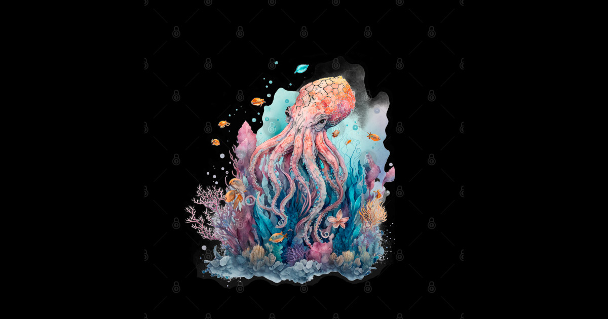 Watercolor Octopus | Motivational Quotes | Marine Life - Watercolor ...