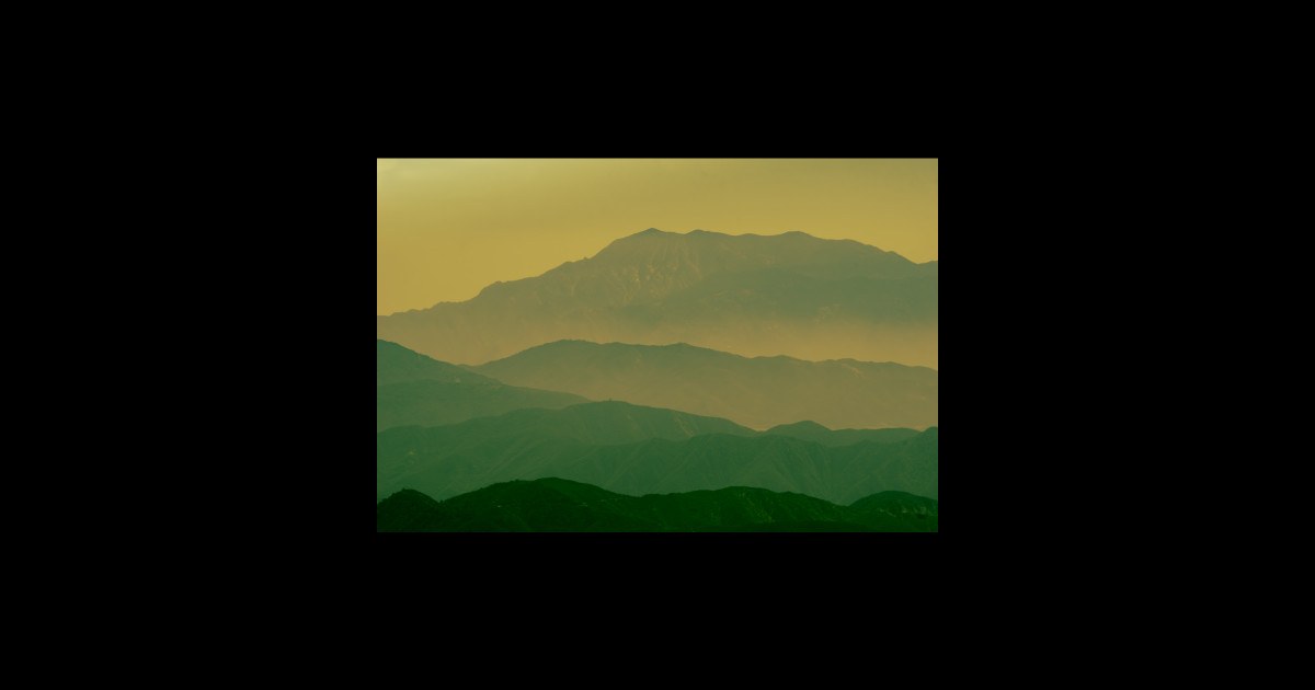 California mountain ridges at sunset - Mountain Ridges - Sticker ...